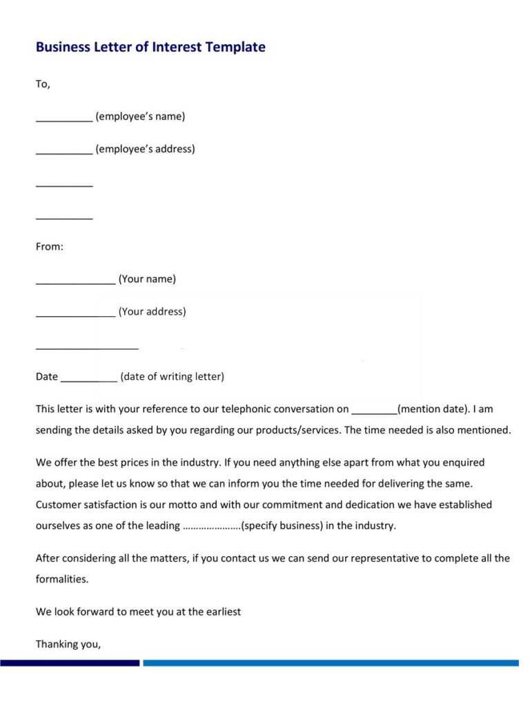 30+ Amazing Letter Of Interest Samples & Templates intended for Letter ...