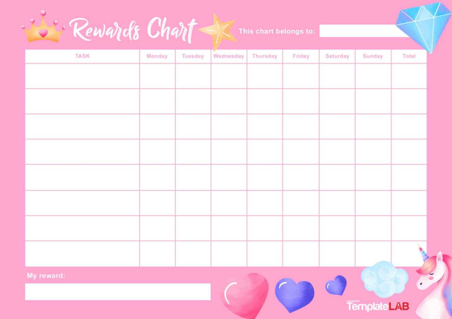 44 Printable Reward Charts For Kids (Pdf, Excel & Word) regarding Blank ...