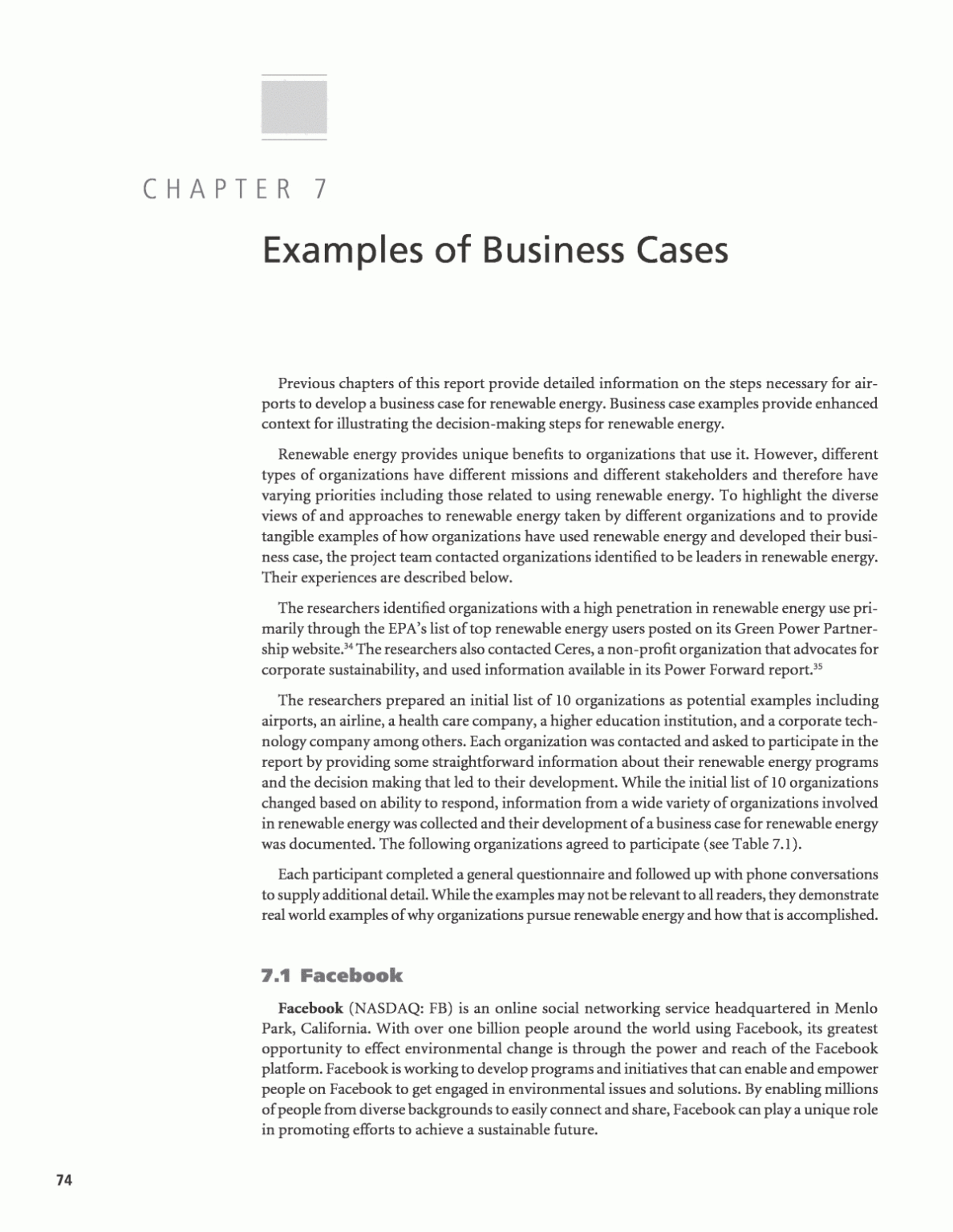 Chapter 7 – Examples Of Business Cases | Developing A with Section 7 ...