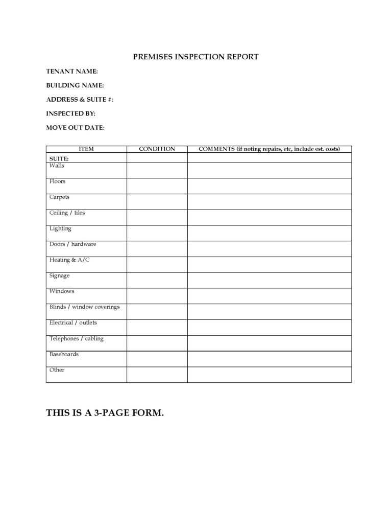 Commercial Premises Inspection Report with Commercial Property ...