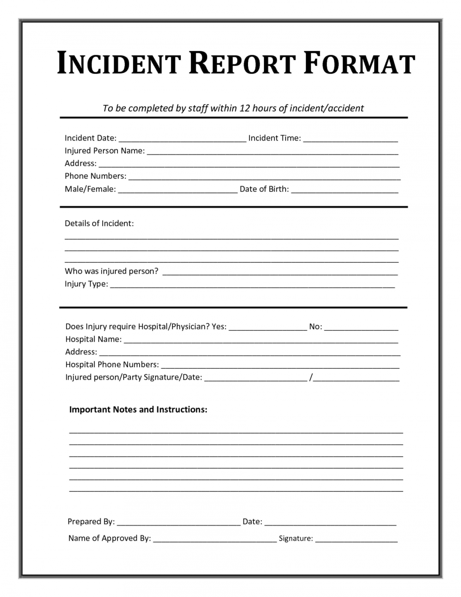 Editable 015 Template Ideas Employee Incident Report Form For Employee Editable 015 Template Ideas Employee Incident Report Form For Employee