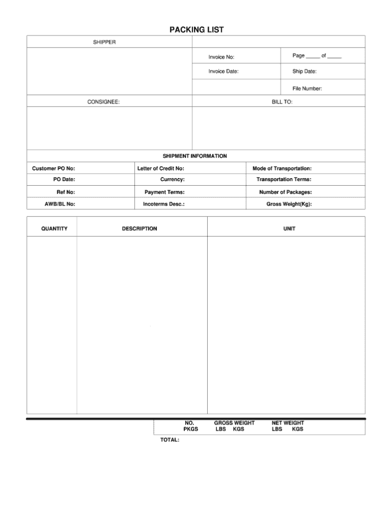 Fillable Packing List Pdf – Fill Online, Printable, Fillable inside ... Fillable Packing List Pdf – Fill Online, Printable, Fillable inside ...