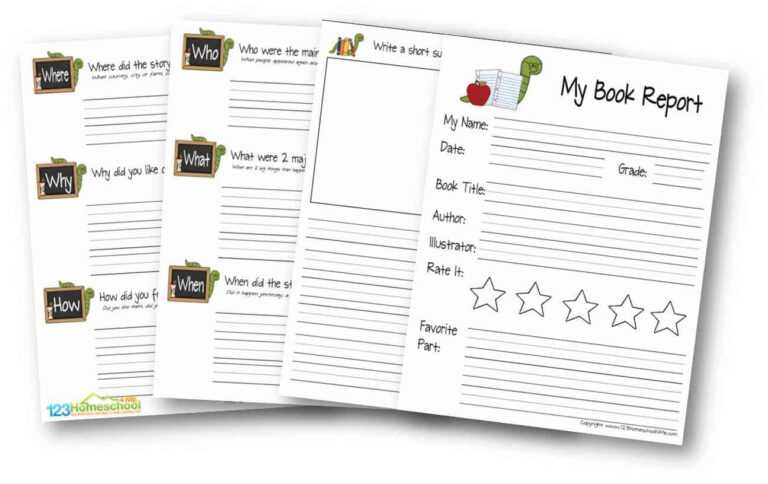 First Grade Book Report Template – Pdf.fromgrandma.best