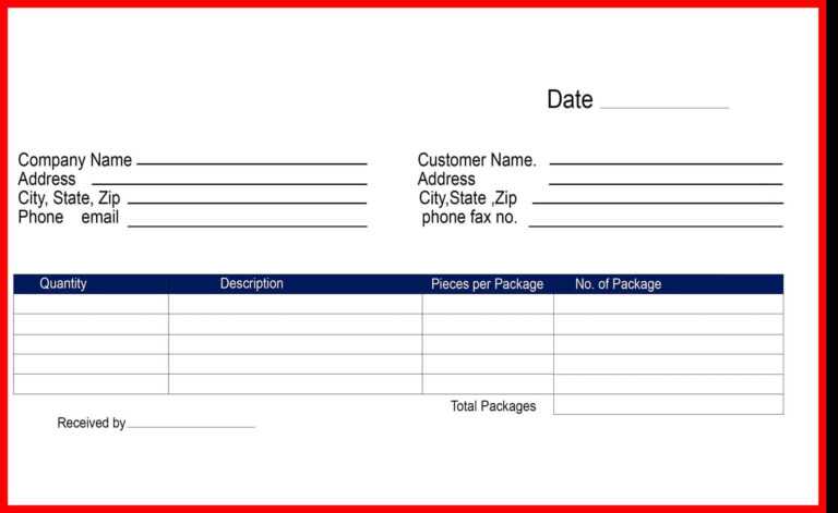 Free Delivery Receipt Template [Pdf, Word Doc & Excel] for Proof Of ...