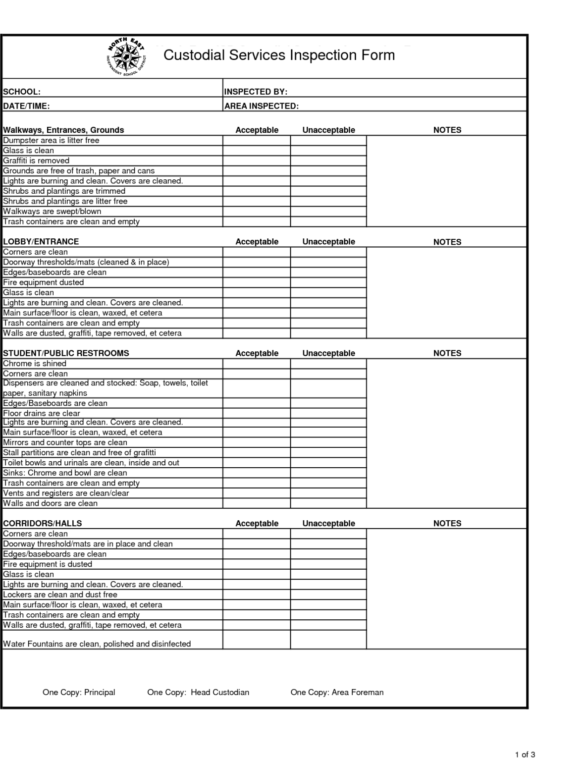 Inspection Spreadsheet Template Best Photos Of Free in Daily Inspection Report Template – Pdf ...